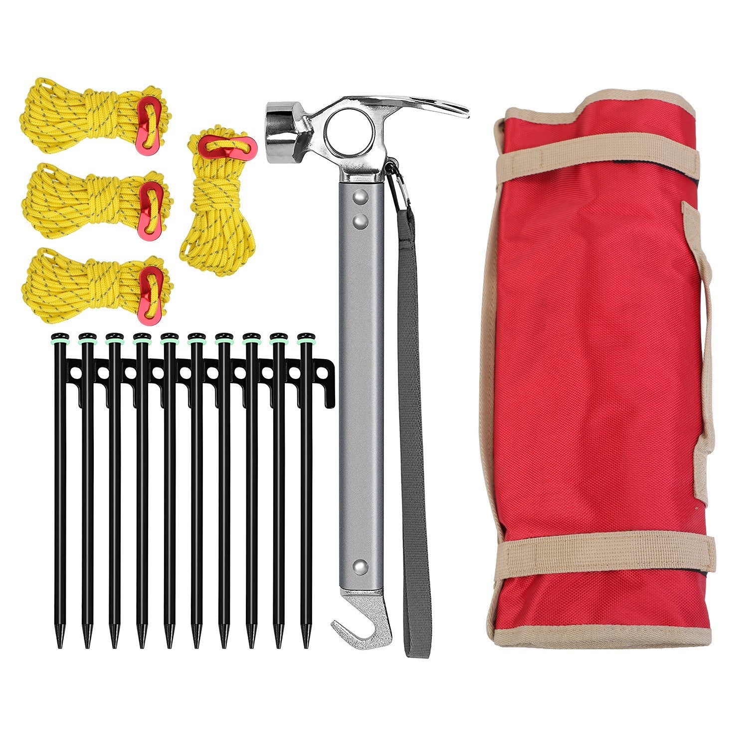 Tent Stakes Camping Accessories Kit - BagNook – bagNook