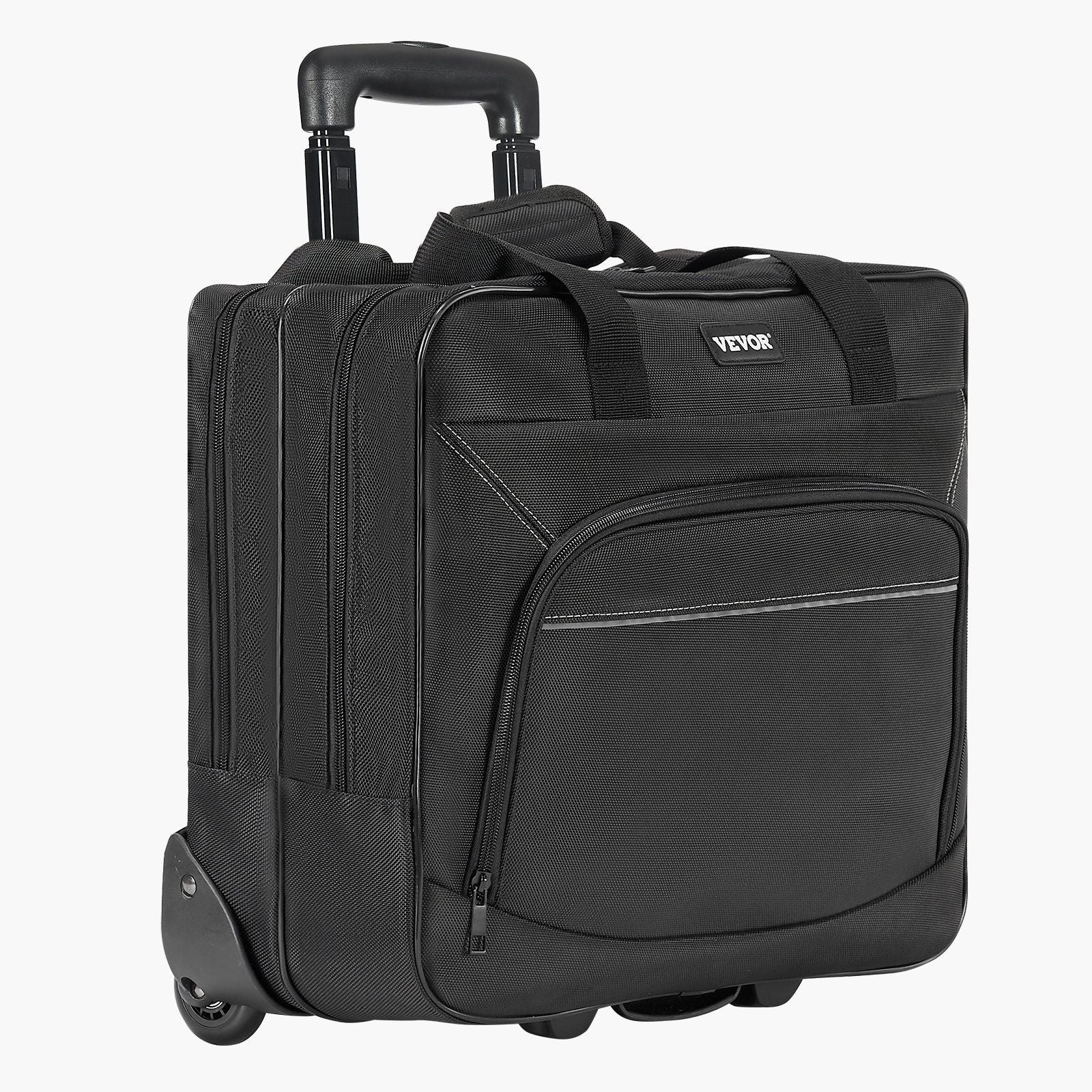 Rolling Laptop Bag (15.6in) Wheeled Computer Bag - Women & Men, Black ...